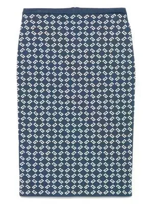 Givenchy Monogram 72-jacquard Midi Skirt - Blue