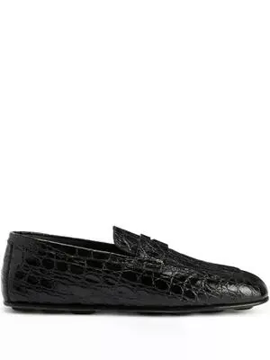GIUSEPPE ZANOTTI Cristophe Crocodile-embossed Loafers