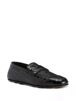 GIUSEPPE ZANOTTI Cristophe Crocodile-embossed Loafers