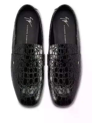 GIUSEPPE ZANOTTI Cristophe Crocodile-embossed Loafers