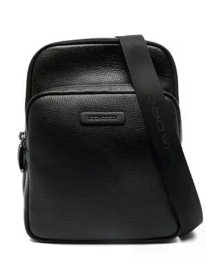 PIQUADRO Logo-patch Crossbody Bag - Black