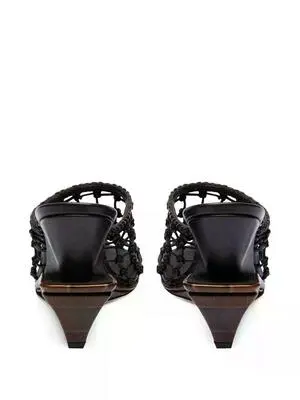 Jacquemus 100mm Les Doubles Tresses Mules - Brown