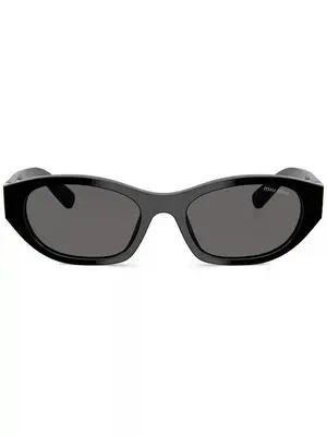 Miu Miu Oval-frame Sunglasses - Black