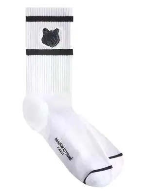 Maison Kitsuné Fox Head Socks - White