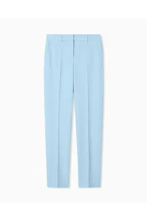 Emporio Armani Cady Crêpe Trousers - Natural