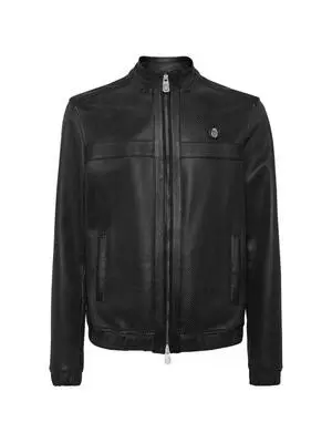 BILLIONAIRE Leather Jacket - Black