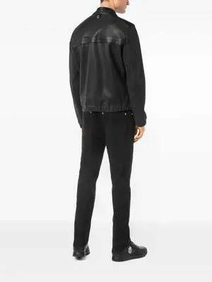 BILLIONAIRE Leather Jacket - Black