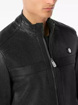 BILLIONAIRE Leather Jacket - Black