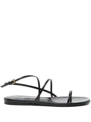 Khaite Loop Flat Sandals - Black