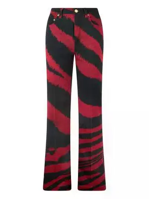Roberto Cavalli Zebra-print Jeans - Red