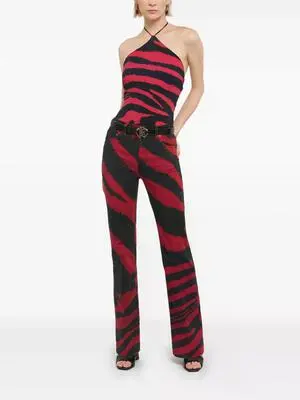 Roberto Cavalli Zebra-print Jeans - Red