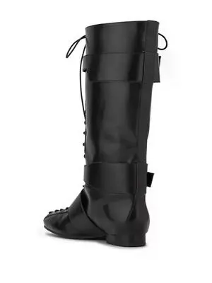 GANNI Lace-up Boots - Black