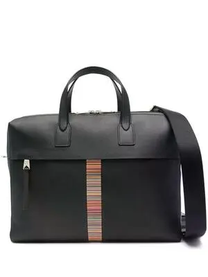 Paul Smith Signature Stripe Briefcase - Black