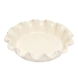 EMILE HENRY Hr Ceramic 10-inch Ruffled Pie Dish - Clay