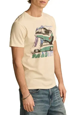 Lucky Brand Chevrolet Malibu Graphic T-shirt - Light Gray