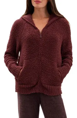 Barefoot Dreams Cozychic™ Zip Hoodie - Deep Garnet
