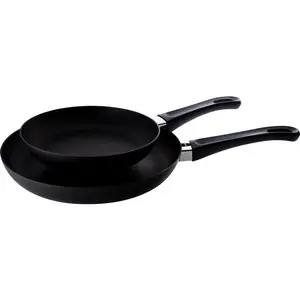 SCANPAN Classic 2 Piece Fry Pan Set, 10.25" & 12.5 - Black