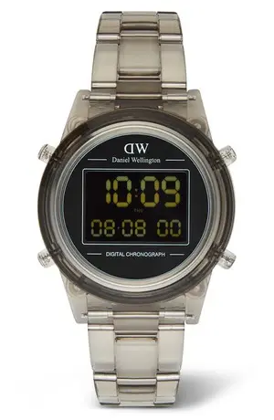 DANIEL WELLINGTON Retro Digital Bracelet Watch - Transparent Soft Grey