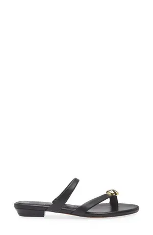 Madewell The Mila Hardware Toe Loop Slide Sandal - True Black