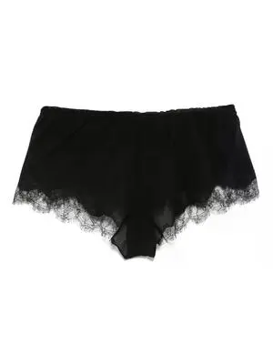Carine Gilson Caudry-lace Silk Briefs - Black