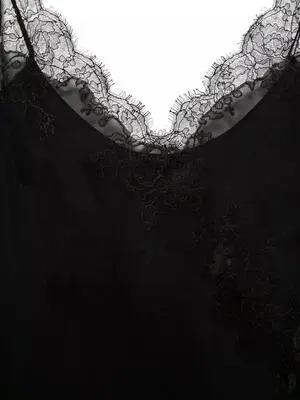 Carine Gilson Calais-caudry Lace Maxi Nightdress - Black