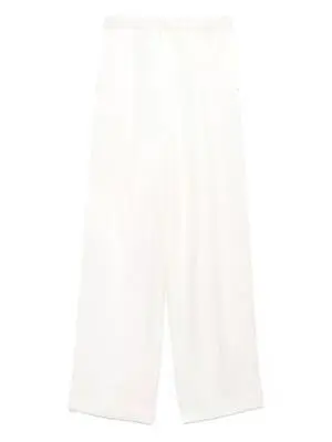 Carine Gilson Wide-leg Satin Pajama Trousers - Neutrals