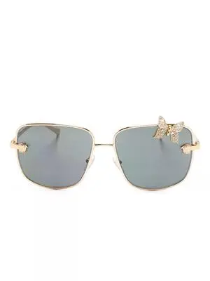 Versace Embellished Square Frame Sunglasses