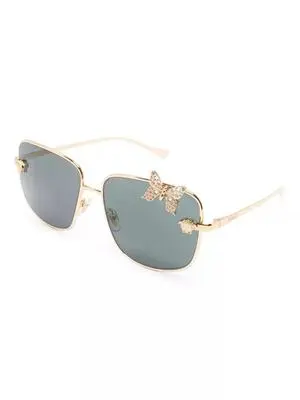 Versace Embellished Square Frame Sunglasses