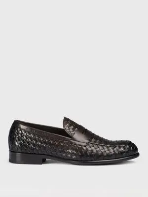 DOUCAL'S Woven Leather Loafers - Dark