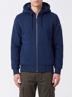 Moose Knuckles Zip Up Hoodie With Fur Lining - Blue