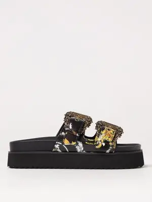Versace Flat Sandals - Black