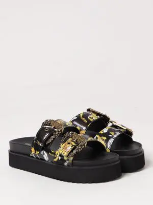 Versace Flat Sandals - Black
