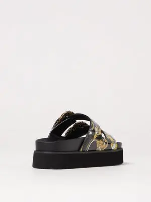 Versace Flat Sandals - Black