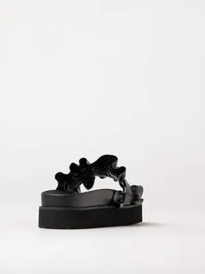 Versace Flat Sandal - Black