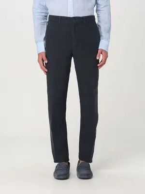 120% Lino Tailored Linen Trousers - Blue