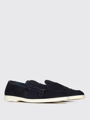 DOUCAL'S Suede Monk Strap Loafers