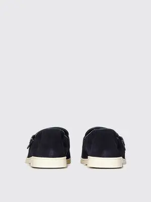 DOUCAL'S Suede Monk Strap Loafers