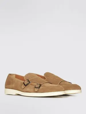 DOUCAL'S Suede Monk Strap Loafers - Mud