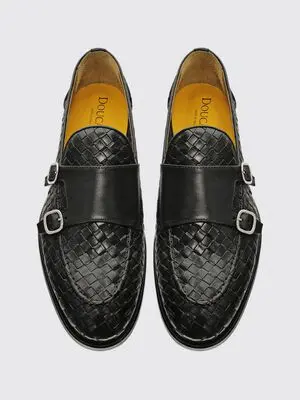DOUCAL'S Monk Strap Loafers - Black