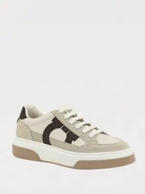 FERRAGAMO Paneled Lace-up Sneakers