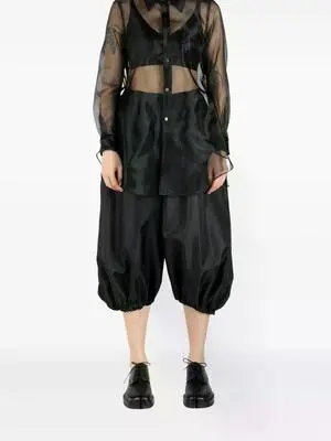 Comme Des Garçons Semi-sheer Shirt - Black