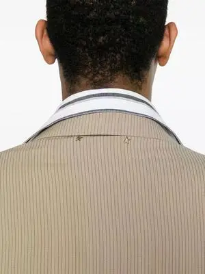 GOLDEN GOOSE Pinstripe Single-breasted Blazer - Neutrals