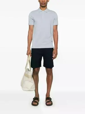 Emporio Armani Piqué Polo Shirt - Blue