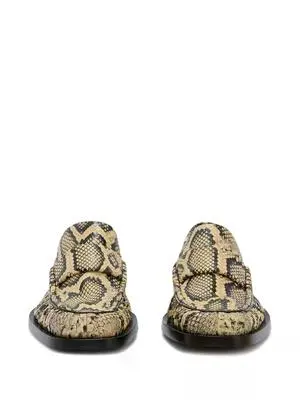 JIL SANDER Python-print Loafers - Neutrals