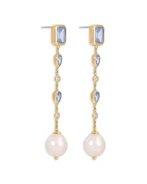 Ettika Gem Linear Drop Earrings