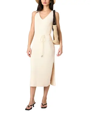 French Connection Terry Spun V-neck Midi Dress