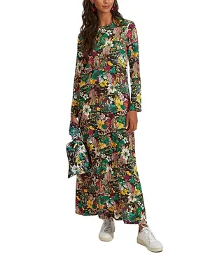 La DoubleJ Long Sleeve Swing Printed Dress - Temples Multicolor