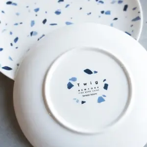 Twig New York Terrazzo Azzurro Salad/dessert Plates, Set Of 2 - Blue