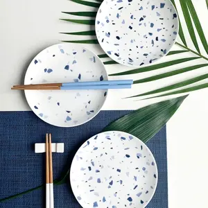 Twig New York Terrazzo Azzurro Salad/dessert Plates, Set Of 2 - Blue