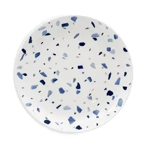 Twig New York Terrazzo Azzurro Bread/canape Plates, Set Of 2 - Blue